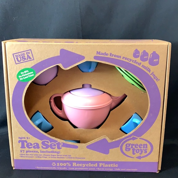 Green Toys | Toys | Green Toys Tea Set 7 Pieces 10 Recycled Plastic ...